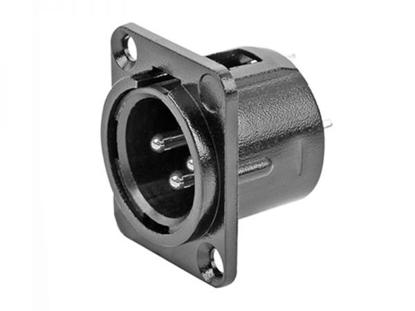 XLR3M030B 3-Pin XLR Male Panel Mount Connector - PropAudio