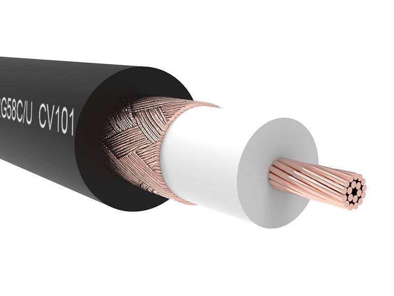 CV101 50Ω RG58C/U Coaxial Video Cable - PropAudio