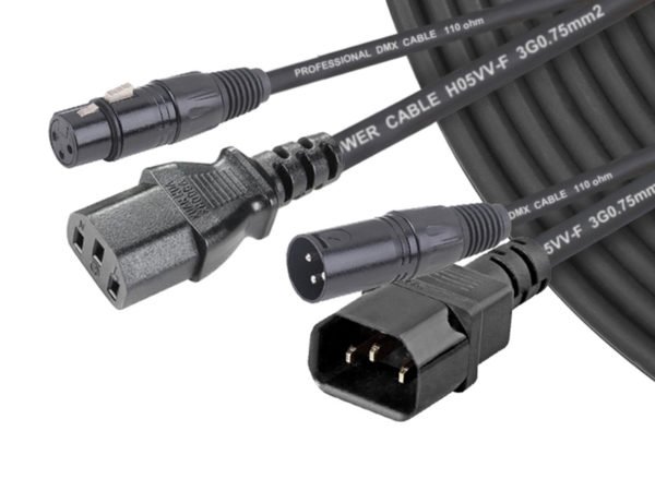 HPD03 Combi IEC DMX Extension Combi Cable - PropAudio