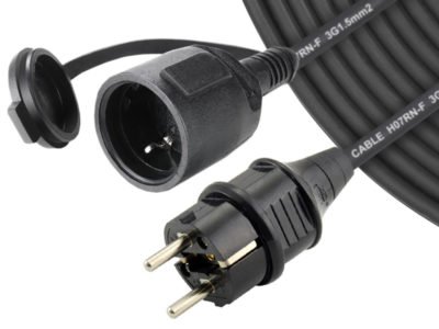 PC11 Schuko Rubber Main Power Extension Cable - PropAudio