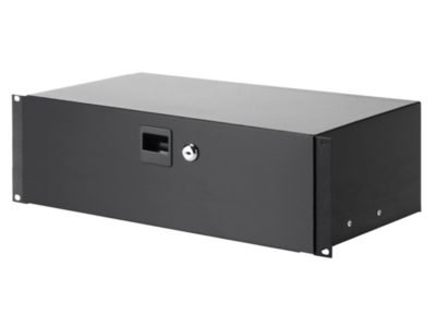 RDLS3U Shallow 3U Lockable Rack Drawer - 210mm deep - PropAudio