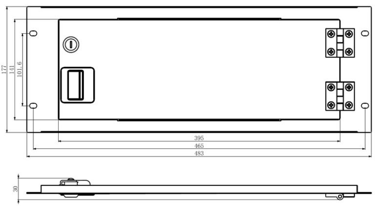 RDR4U Lockable 19" Hinged Rack Door 4U - Steel - PropAudio