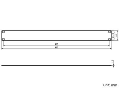 RP01S1U 1U 19" Flat Blanking Rack Panel - Steel - PropAudio