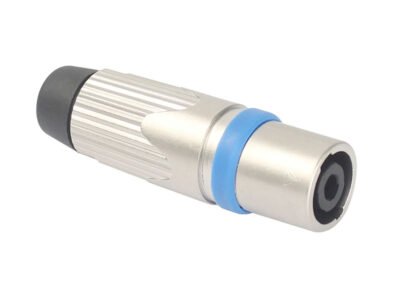 SPK08M 4 pole male speaker connector metal housing - PropAudio