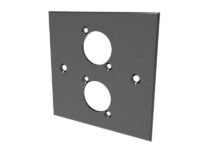 WMP01H2B two XLR Black Wall Panel Mounts - PropAudio