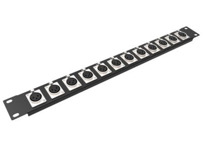 RPX1U12F 12-port XLR female rack panel 1U 19 inch - PropAudio