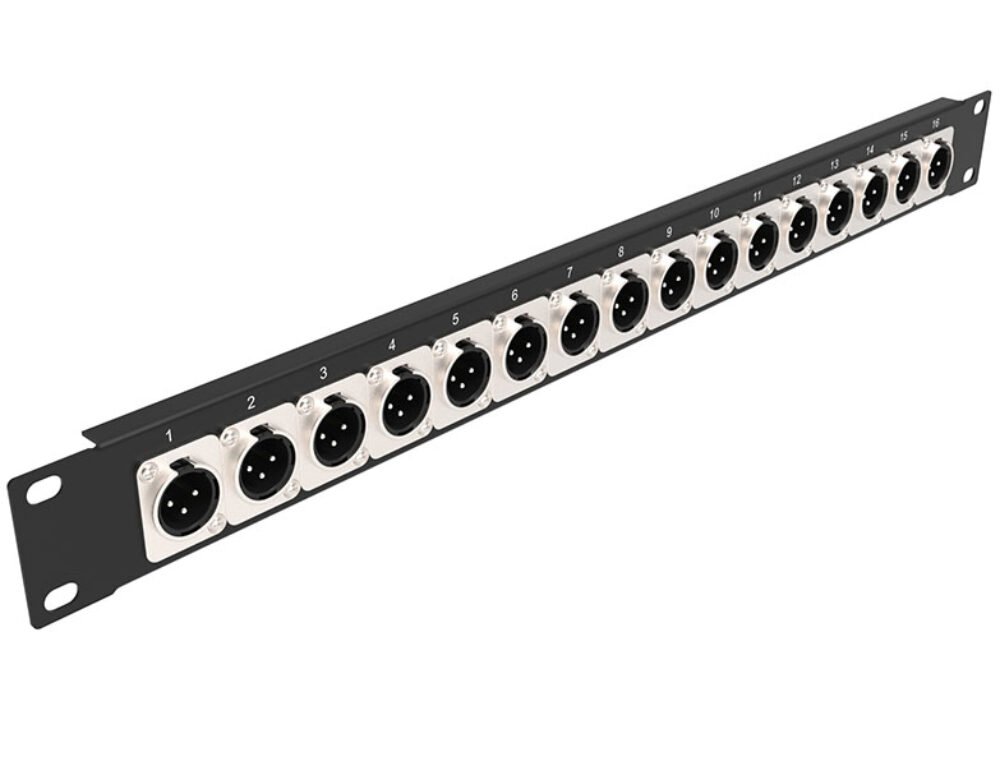 RPX1U12F 12-port XLR female rack panel 1U 19 inch - PropAudio