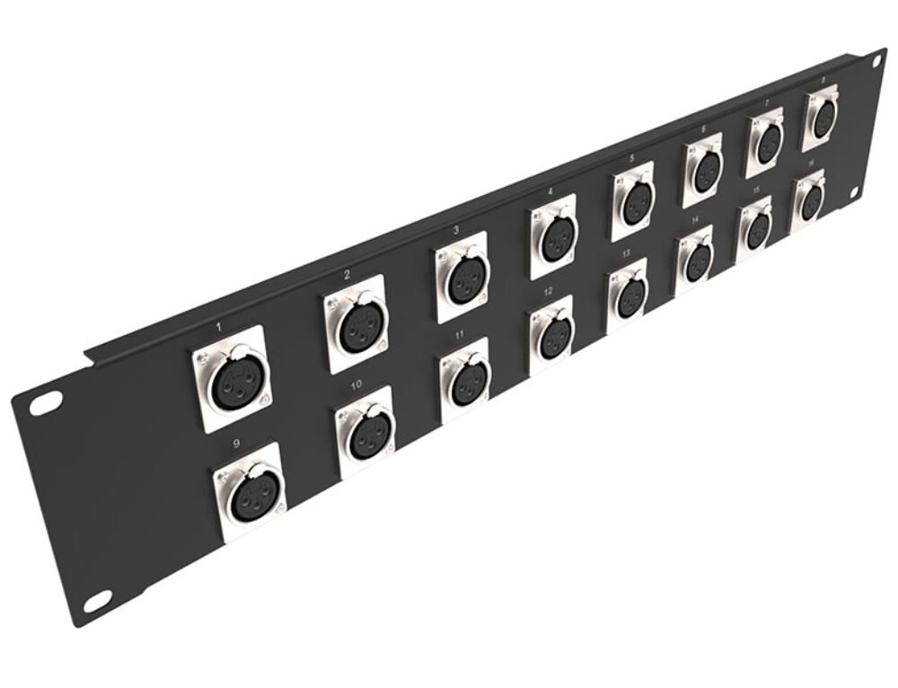 RPX2U24F 24-port XLR female patch panel 2RU - PropAudio
