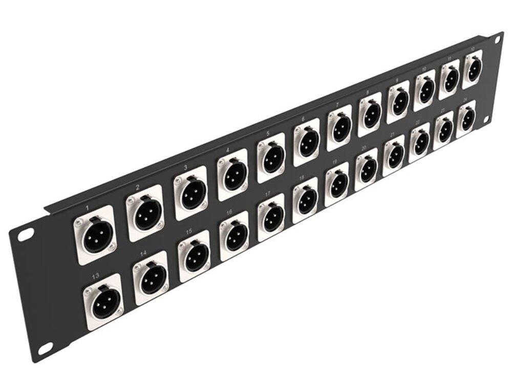 RPX2U24F 24-port XLR female patch panel 2RU - PropAudio