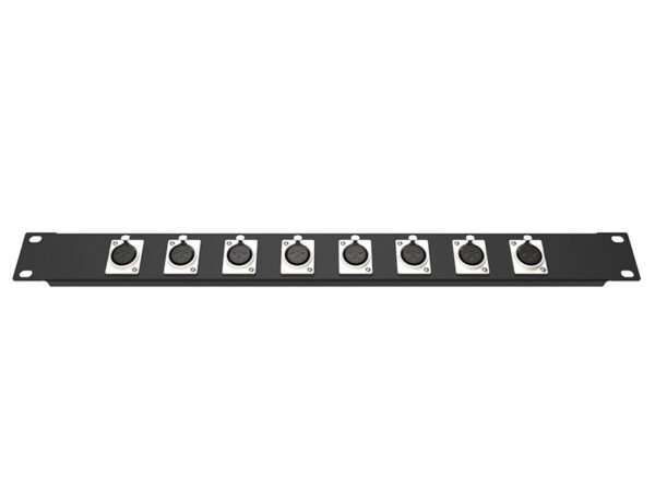 RPX1U08F 8-port XLR female rack panel 1U 19 inch - PropAudio