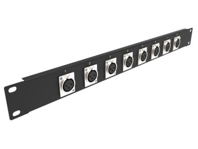 RPX1U08F 8-port XLR female rack panel 1U 19 inch - PropAudio