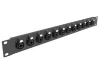 RPC1U12C 12-way Combo XLR/JACK connector rack panel - PropAudio