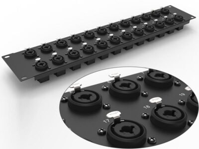 RPC2U24C 2U Patch panel 24 ch combo XLR/JACK rack panel - PropAudio