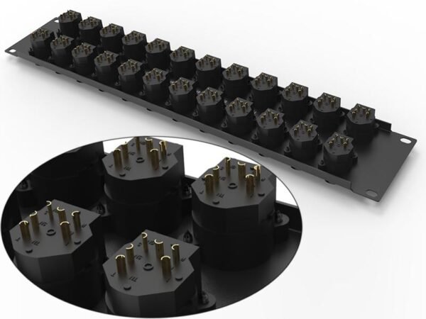 RPC2U24C 2U Patch panel 24 ch combo XLR/JACK rack panel - PropAudio