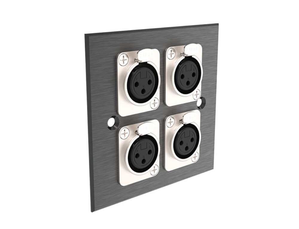 RPC1U12C 12-way Combo XLR/JACK connector rack panel - PropAudio