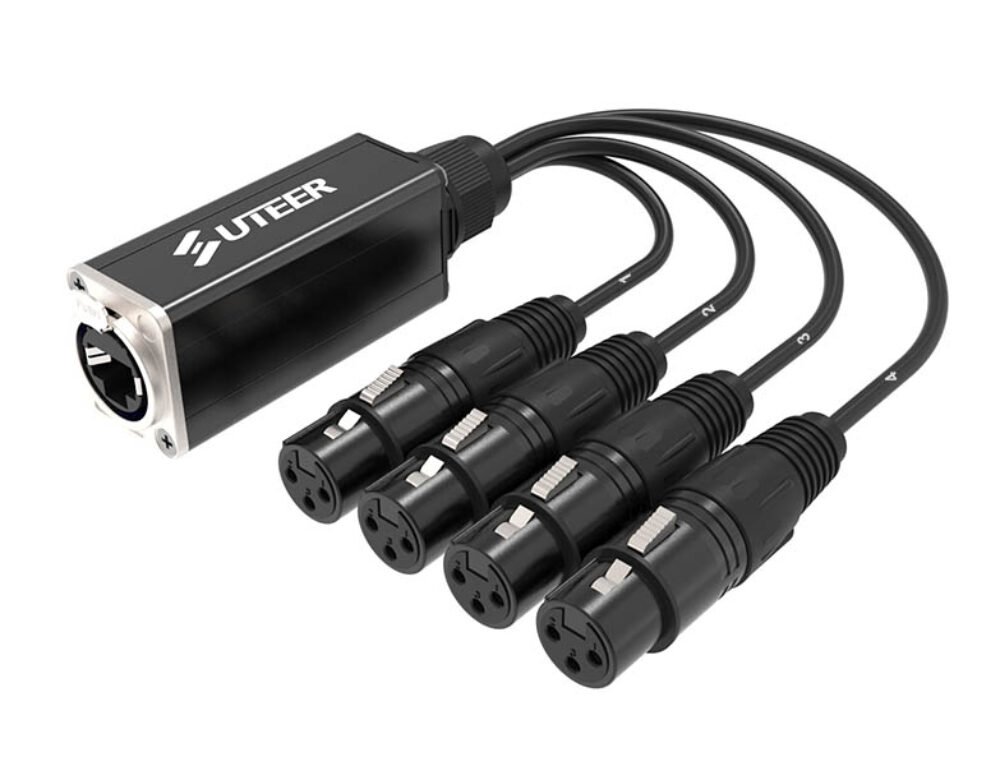 RFC-5F EtherCON to 5-Pin male XLR DMX Multicore Tails - PropAudio