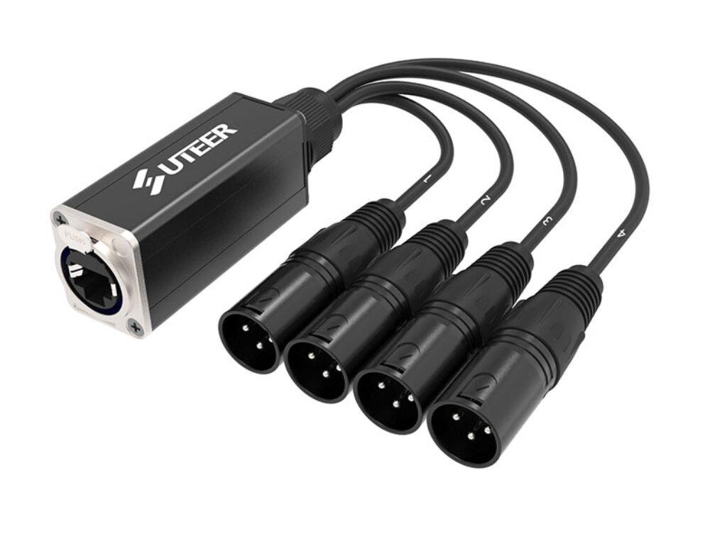 RFC-5F EtherCON to 5-Pin male XLR DMX Multicore Tails - PropAudio