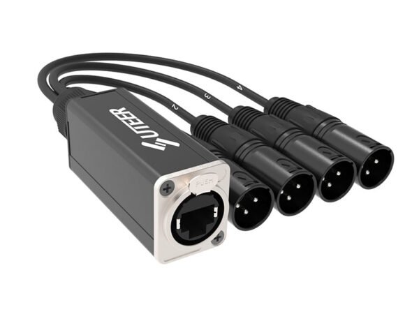RFC-3M 4 Channel 3-Pin XLR male to Ethercon Multi tail - PropAudio