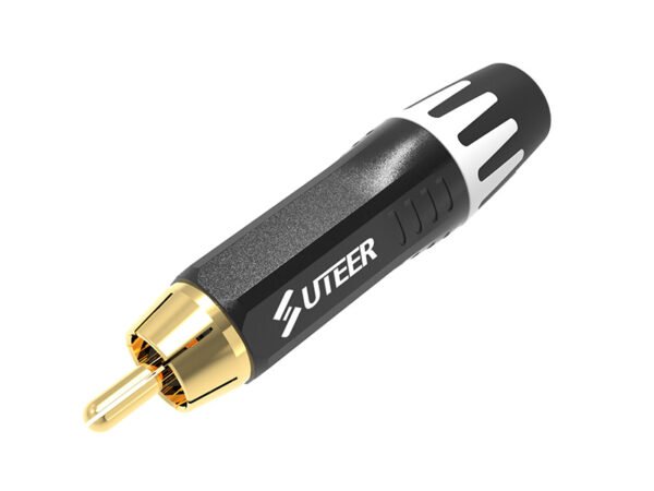 RCA013MB Hexagonal series male RCA plug Black housing - PropAudio