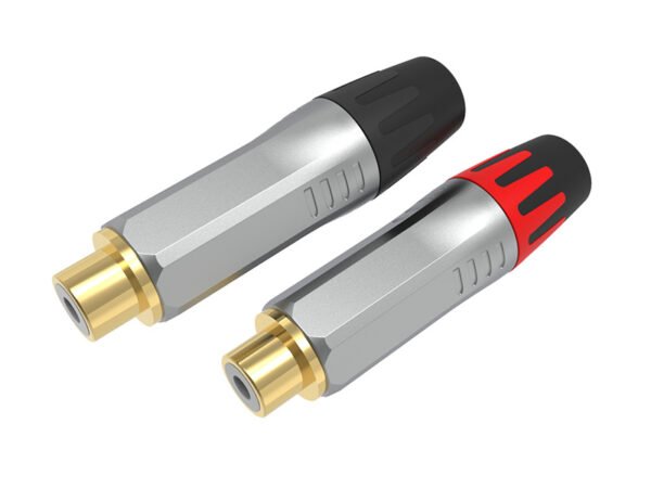 RCA013FCG Hexagonal RCA plug chrome - PropAudio