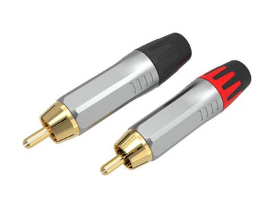RCA013MCG hexagonal RCA plug chrome - PropAudio