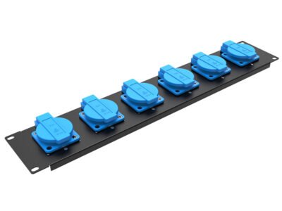 RPP2U06 6x schuko industry sockets 2U rack panel - PropAudio
